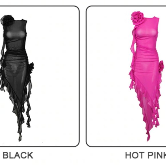 Dresses | Womens Sexy Seethrough Mesh Bodycon Dress With Irregular ...